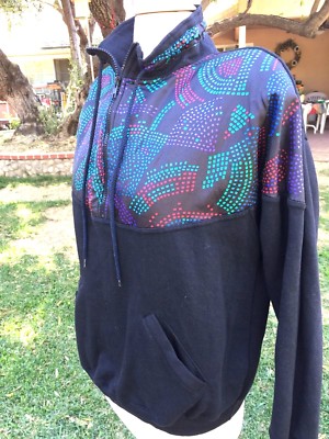 Lady Madeira Petites Sz. L Jacket Sweatshirt w/pockets Zip Front Black ...