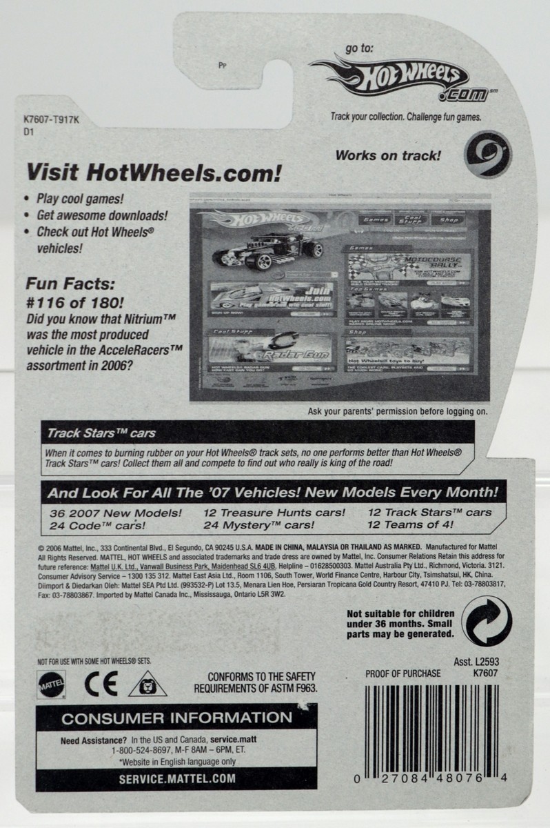 Hot Wheels Bassline Track Stars Series - K7607 New NRFP 2006 Hot Wheels Bassline Track Stars Series - K7607 New NRFP 2006