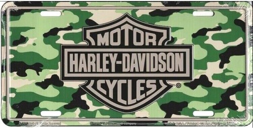 HARLEY DAVIDSON CAMOUFLAGE LOGO EMBOSSED METAL NOVELTY LICENSE PLATE ...