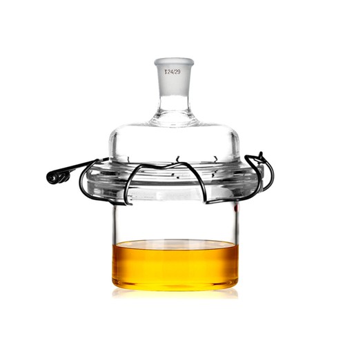 24/29 Glass Reactor One Neck Flat Bottom Lab Chemistry Reaction Vessel ...