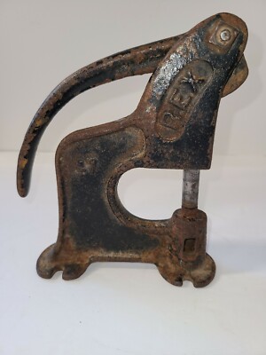 Vintage Cast Iron Rex 27 Leather Rivet Press 1900 Made in the USA | eBay
