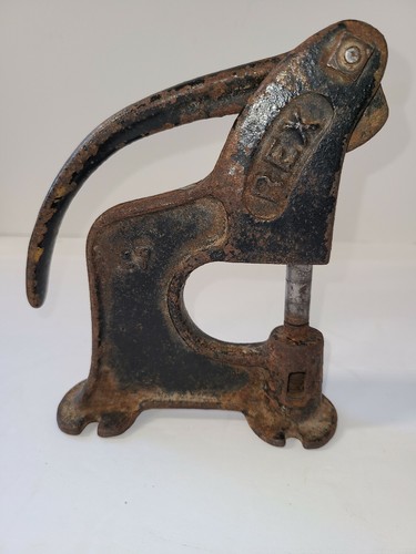 Vintage Cast Iron Rex 27 Leather Rivet Press 1900 Made in the USA | eBay