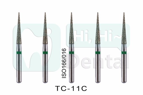 10Pcs Dental Diamond Burs FG Needle Taper TC-11C Coarse Grit High Speed | eBay