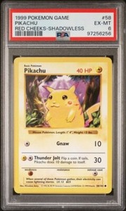 Pikachu 1999 Pokemon Game #58 Shadowless (Red Cheeks) Price Guide ...
