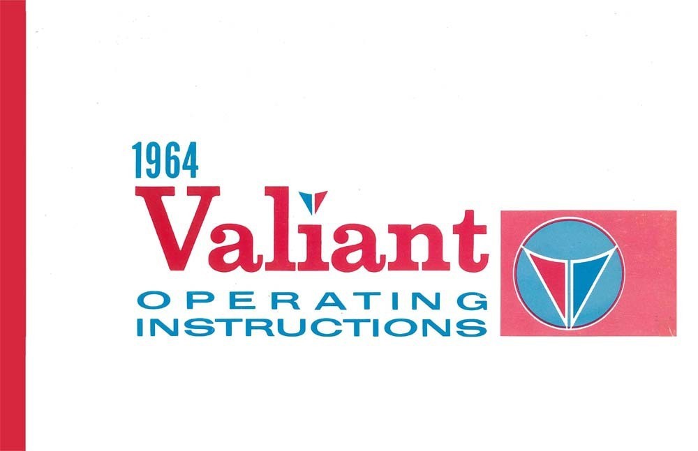 1964 Plymouth Valiant Owners Manual User Guide Reference Operator Book ...