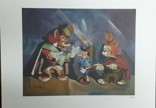 DISNEY'S "Pinocchio" Lithograph by Disney Artist Robert Holewinski | eBay