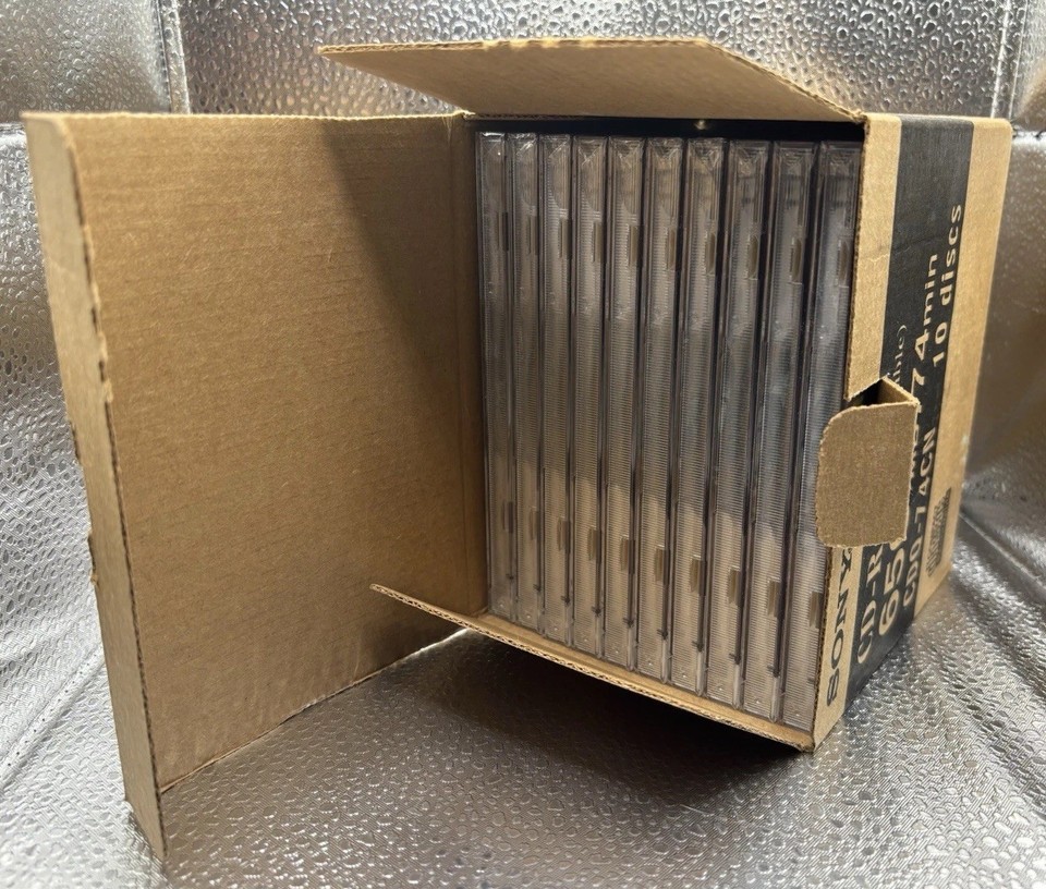 Sony CD-R 650MB 74min 10-Pack Storage, Full Size Cases *Open Box ...