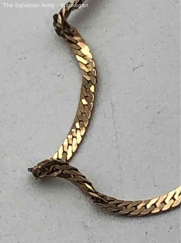 Womens 14K Gold Lightweight Classic Scrap Chain Necklace 3.49g | eBay