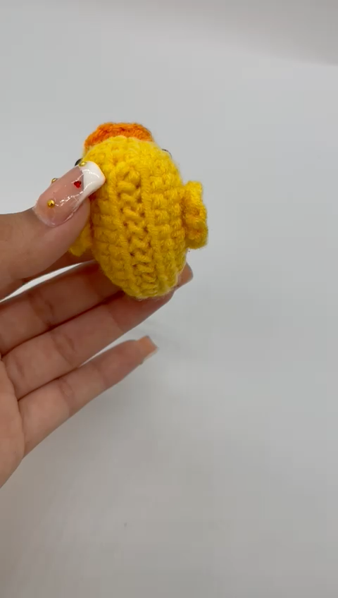 X3 Crochet Duck Keychain Knitted Keychain Cute Crochet Duck Removable ...