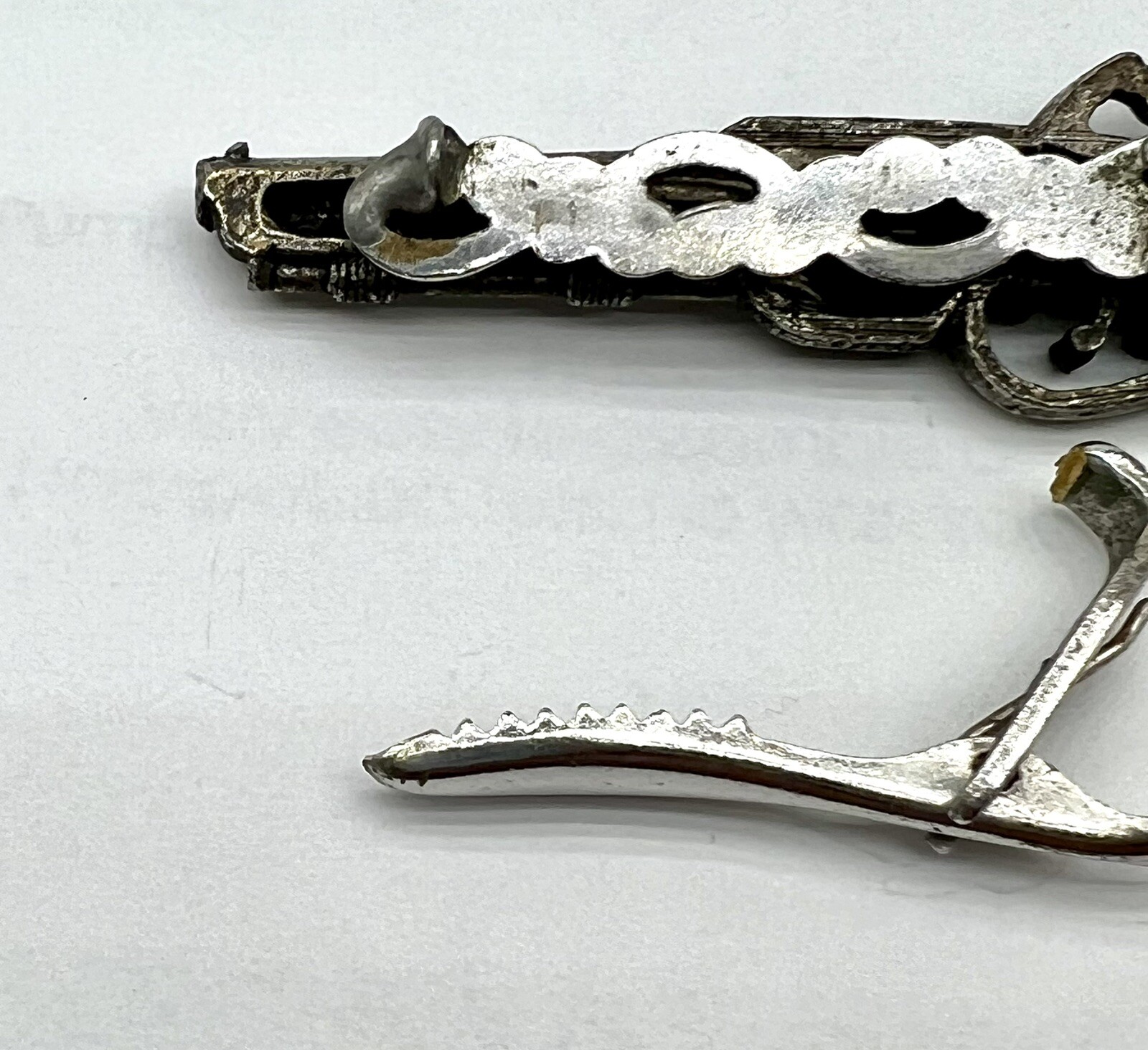 Vintage 1960s Flintlock Pistol Tie clip Read descrip… - Gem