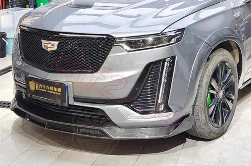 Real Carbon Fiber Front Bumper Lip Spoiler 1PCS Fit For Cadillac XT6 ...