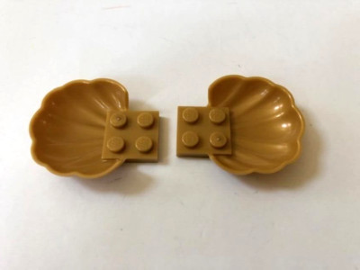 LEGO Parts: Clam Shell SET (2 Halves), Pearl Gold, Part #18970 | eBay