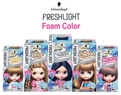 Freshlight Foam Hair Color Dye Kit Schwarzkopf Blythe Ash Brown Beige ...