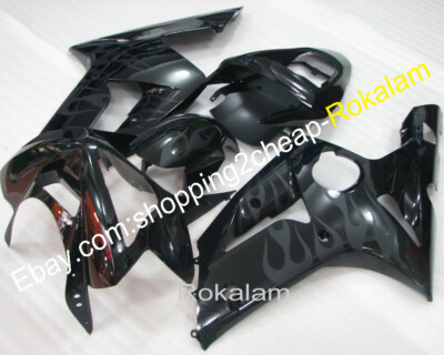 Cowling Kit For ZX6R 2003 2004 ZX 636 ZX-6R 03 04 Gloss Black Motorbike ...