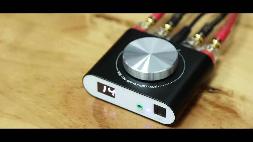 Mini Bluetooth Digital Amplifier AUX/Optical HIFI Stereo Audio Power ...