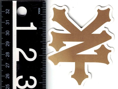Zoo York Skateboard Sticker 3 in x 2.5 in Gold Decal | eBay