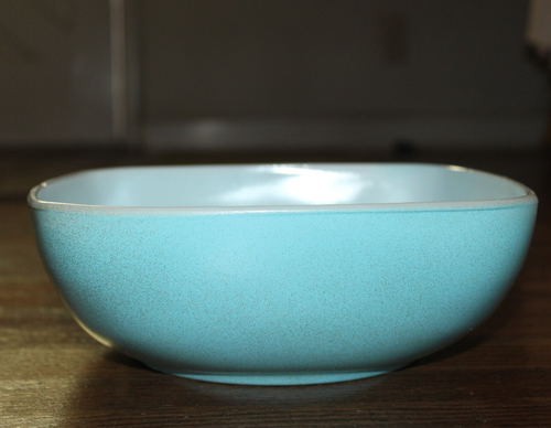 Rare MCM Atomic 1950s Pyrex 525 2.5 Quart Sparkle Glitter Turquoise ...