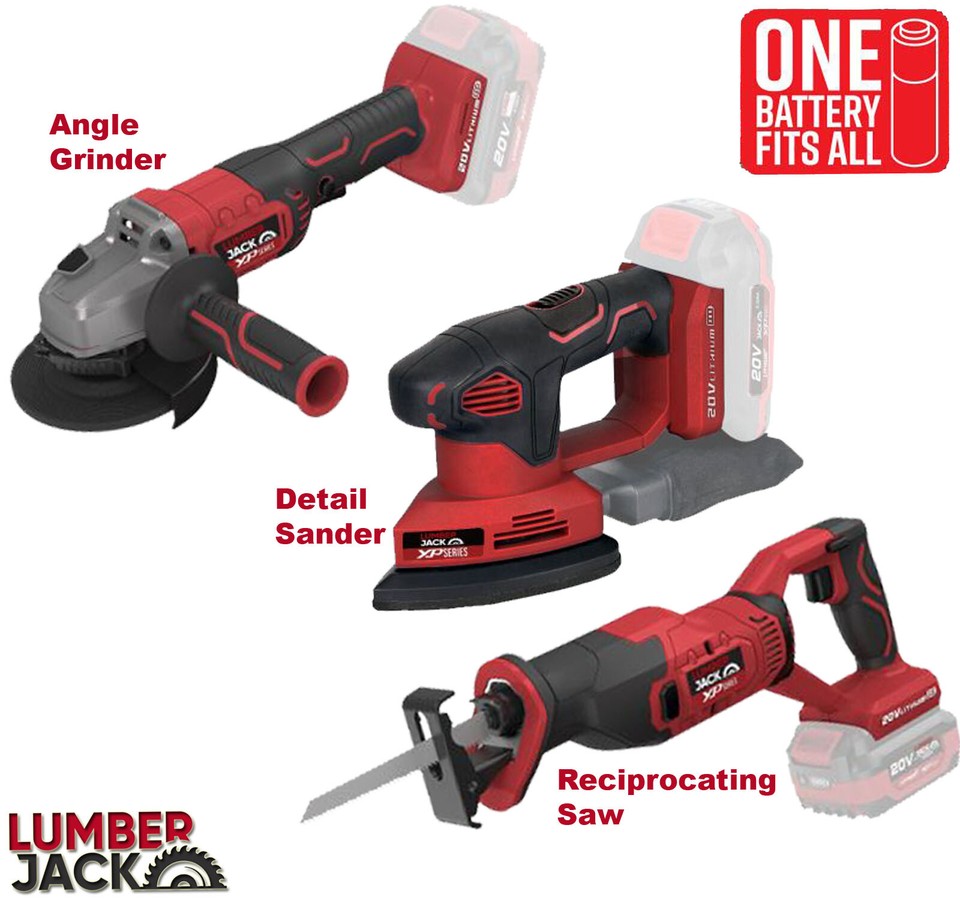 Lumberjack Cordless Power Tools 20V Lithium XP Range Drills Saws ...