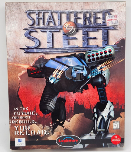NEW SHATTERED STEEL MECH GAME SEALED BIG BOX MAC 1996 OS 7 CD MACINTOSH ...