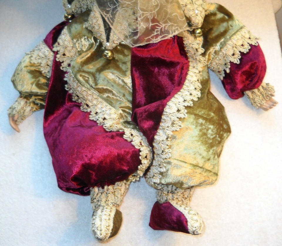 Rare Mark Roberts Collection Plush Holiday Jester Doll Christmas Decor ...