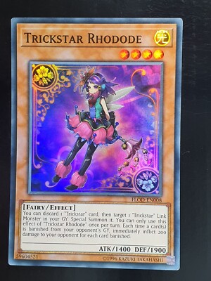 Trickstar Rhodode FLOD-EN008 Super Rare Unlimited Yugioh Card | eBay