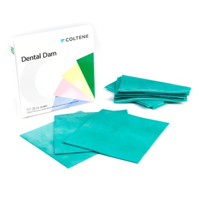 Coltene Hygenic Dental Dam Natural Latex CHILD SIZE 5 x 5 Thin Green 52 ...