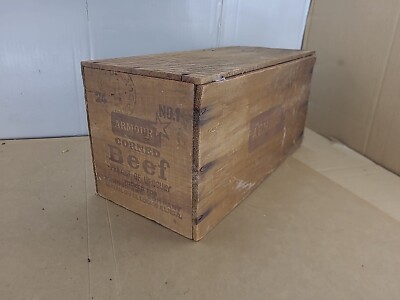 Wood Crate Beautiful Vintage ARMOUR Corned Beef case BOX No. 1 | eBay