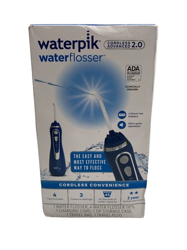 Waterpik Cordless Advanced 2.0 Water Flosser WP-583CD Ultra Quiet ...
