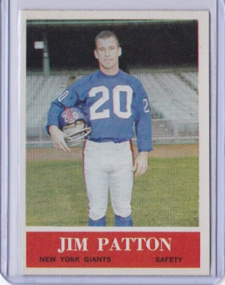 1964 Philadelphia FOOTBALL #122 JIM PATTON New York Giants IDBB | eBay