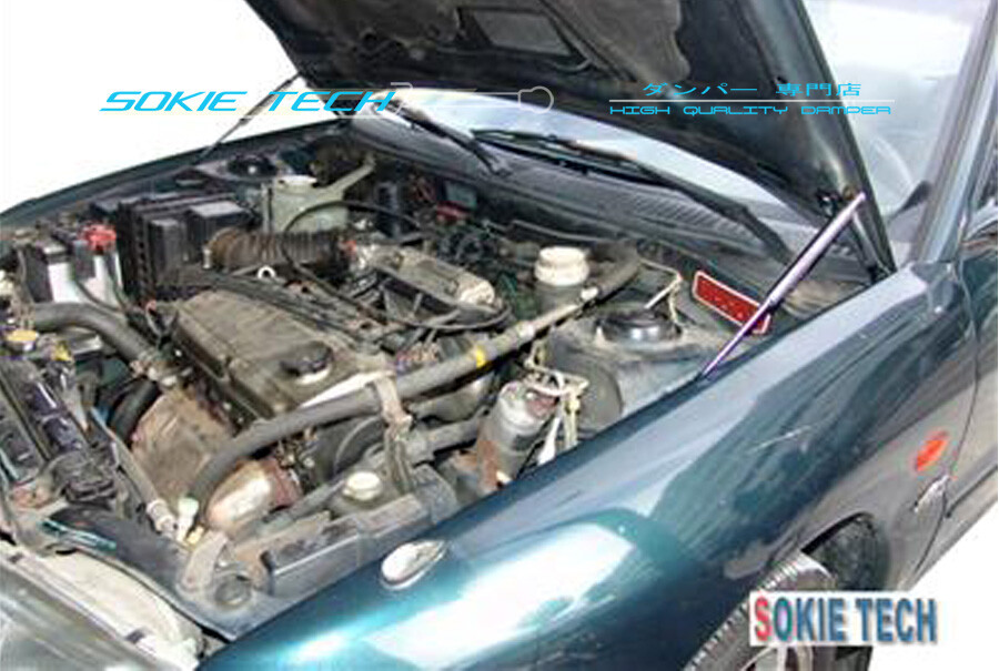 Mitsubishi EVO 1 2 3 CD9A CE9A Carbon Fiber Damper for Aluminum Hood | eBay