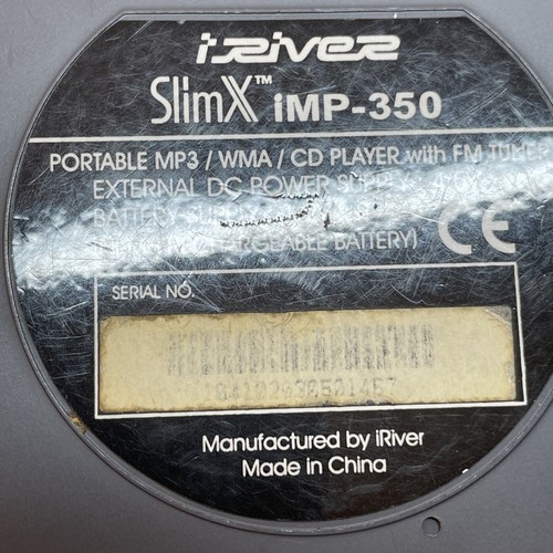 Iriver Slim X iMP-350 MP3 Plus WMA Plus CD Player As Is Untested | eBay