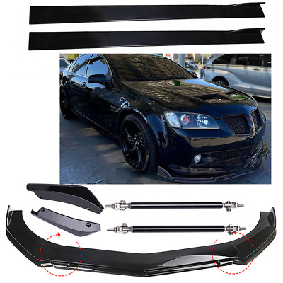 Front Bumper Lip Spoiler Splitter + Side Skirts + Rear Lip For Pontiac ...
