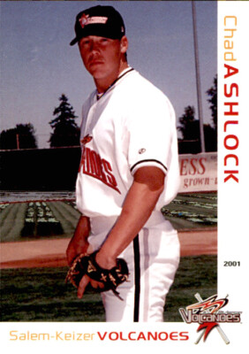 2001 Salem-Keizer Volcanoes #2 Chad Ashlock Edmond Oklahoma OK Baseball ...