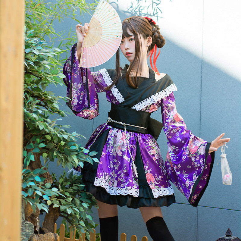 Japanese Women's Traditional Kimono Formal Dress Cosplay Performance ...
