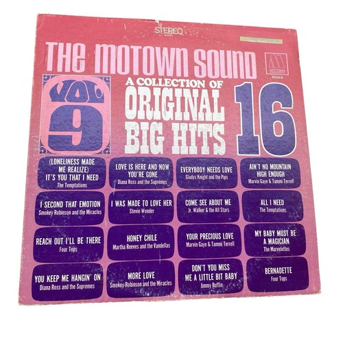 The Motown Sound Vol 9 Collection of 16 Original Big Hits 12" LP vinyl ...