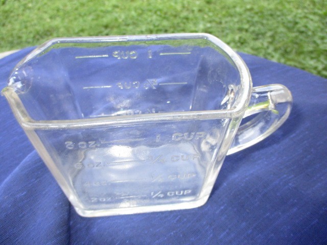 HAZEL-ATLAS DEPRESSION GLASS ART DECO MEASURING CUP KELLOGG'S SPECIAL K MARK | eBay