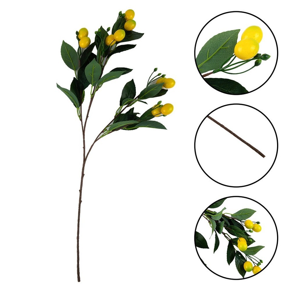 Handcrafted Artificial Lemon Tree Branch Lifelike Design for Visual ...
