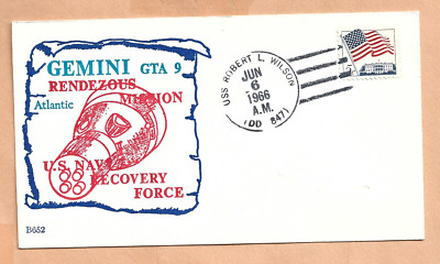 GEMINI 9 RECOVERY FORCE DJUN 6,1966 USS WILSON BECK B652 SPACE COVER ...