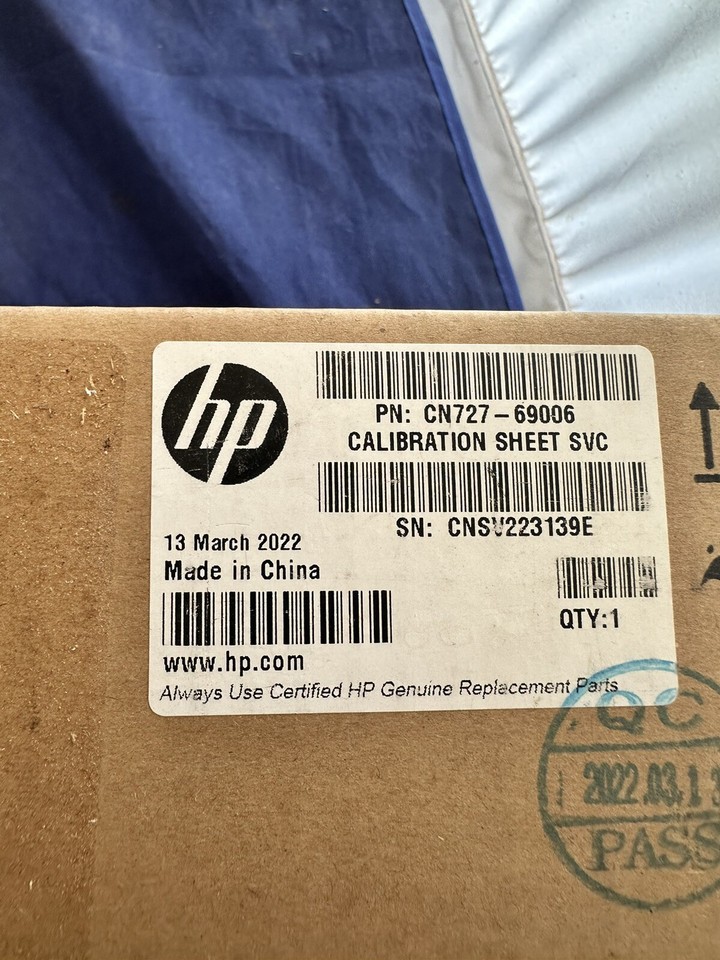 HP Calibration sheet P/N CN727-69006 pre-owned part | eBay