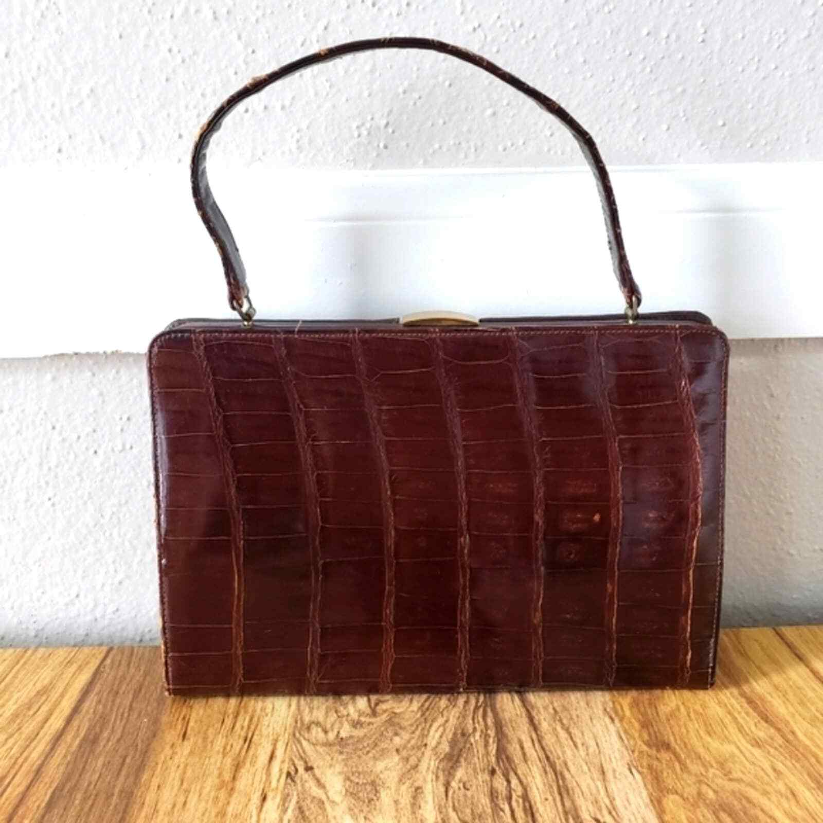 VTG Deitsch Alligator Skin Bag - Gem