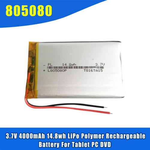 3.7V 4000mAh 14.8wh LiPo Polymer Rechargeable Battery For Tablet PC DVD ...