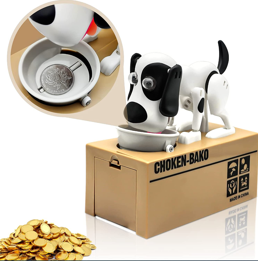 Cute Coin Eating Dog. Coin Bank Money Saving Box Piggy Bank BRAND NEW ...