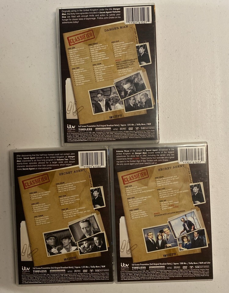 Secret Agent (Aka Danger Man) : the Complete Series (DVD) Original ...