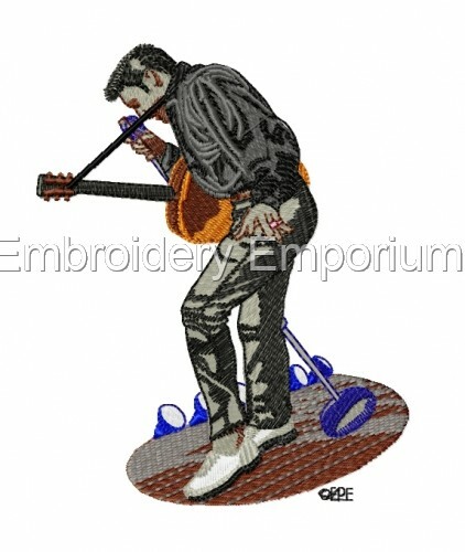 MACHINE EMBROIDERY DESIGNS USB - ELVIS - THE 50'S COLLECTION 4X4 5X7 ...