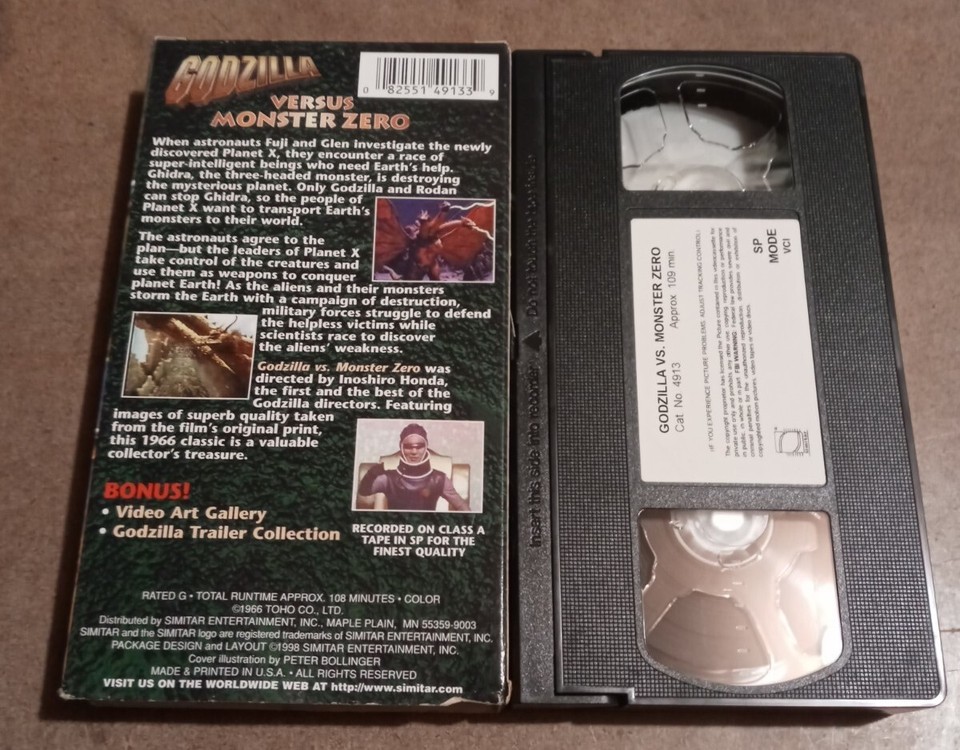 GODZILLA VS MONSTER ZERO VHS | eBay