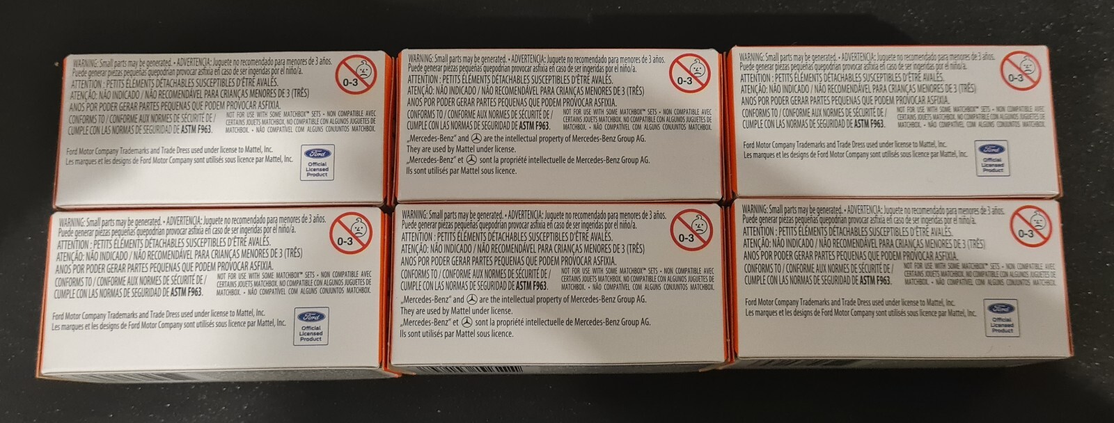 2022 Matchbox Bundle Lot x6 Cars (1970 Ford Capri, Ford Custom 300 ...