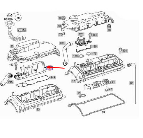 2006-2018 Mercedes-Benz MB Sprinter 906 Crankcase Oil Breather ...