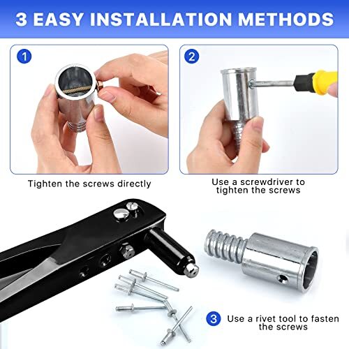 6Pcs Ultra Threaded Tip Replacement Repair Kit Metal Broom Handle ...