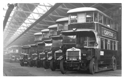 Vintage Photograph Double Decker Bus - Route ? London Transport Depot ...