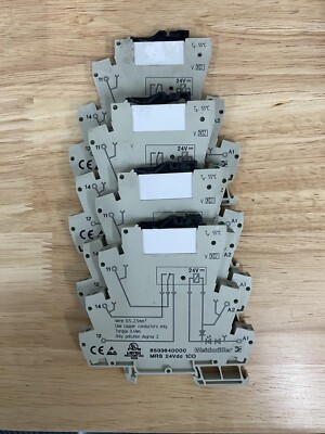 QTY 4 - Weidmuller 8533640000 Contactor w/ Weidmuller RSS113024 Relay ...